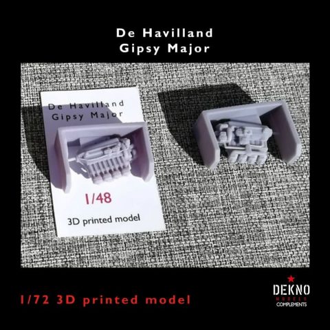 Dekno De Havilland Gipsy Major Engine - 1/48 scale - Red Roo Models