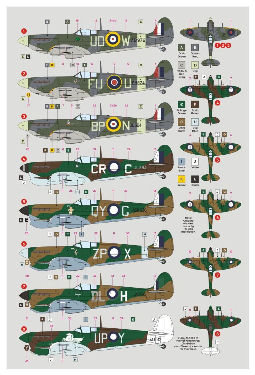Spitfire Mk.V Aces RAAF Sqns Europe, Australia & New Guinea - Red Roo ...