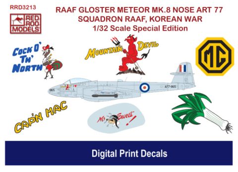 RAAF Gloster Meteor Mk.8 Nose Art - 1/32 Scale - Red Roo Models